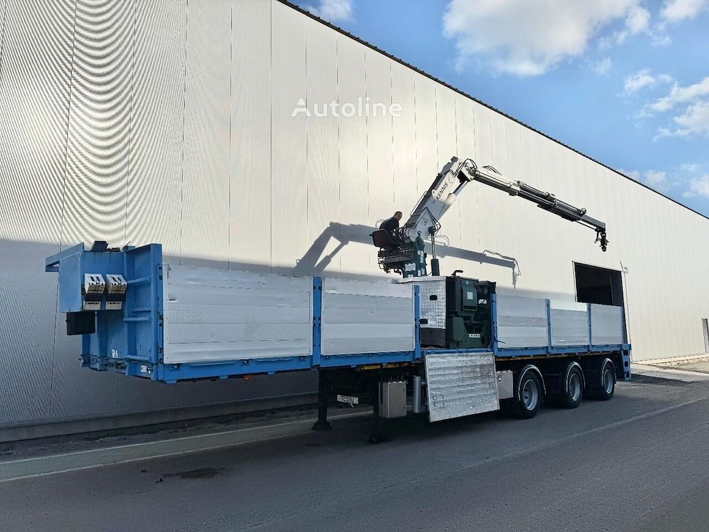 Floor FLUO-24-30H2 3 AXLE BPW + KENNIS R-28/100-3 + EXTENDABLE 7,45 M poluprikolica sa ravnom platformom
