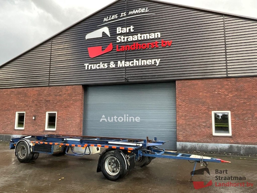GS Meppel AC 2000 L bladgeveerde 2 assige containeraanhanger. prikolica za kontejnere