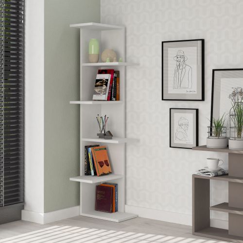 Hanah Home polica za knjige Saso, 37 cm, bela
