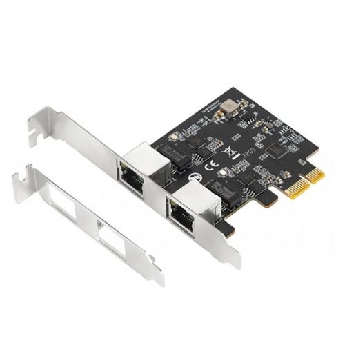 E-Green PCIe mrežna kartica 2-port 2.5 Gigabit Ethernet, Realtek 8125B