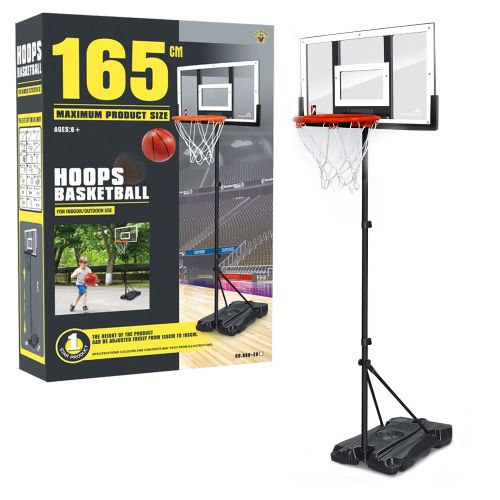 Košarkaški set sa stalkom, tablom 55 x 35 cm, loptom i pumpom
