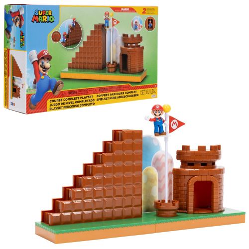 Super Mario set Course Complete Level End sa tvrđavom i zastavom