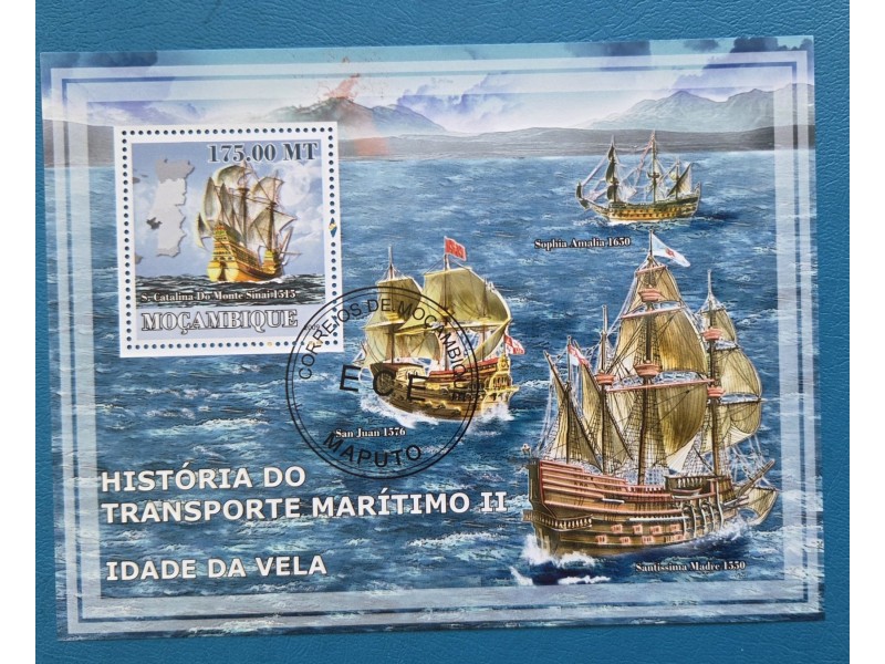 Mozambik 2009 blok jedrenjaci