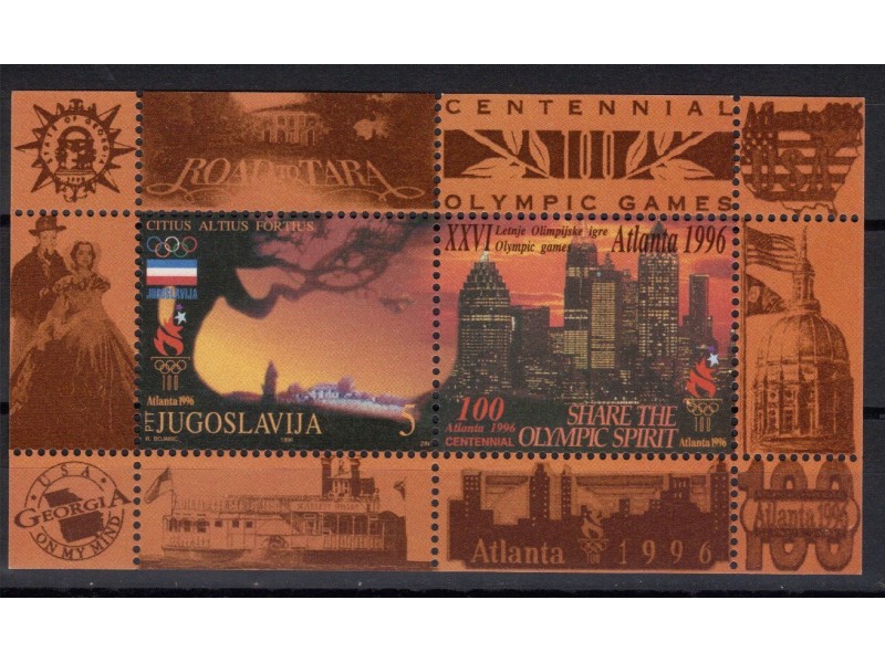 LOI-Atlanta `96 1996.,blok,čisto