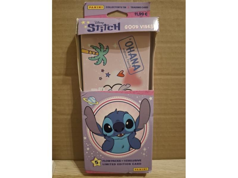 Stitch kartice 2026 - pencil tin