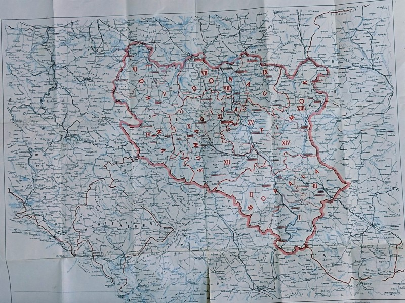 Ratna karta okupacionih zona u Srbiji 1915 RRR