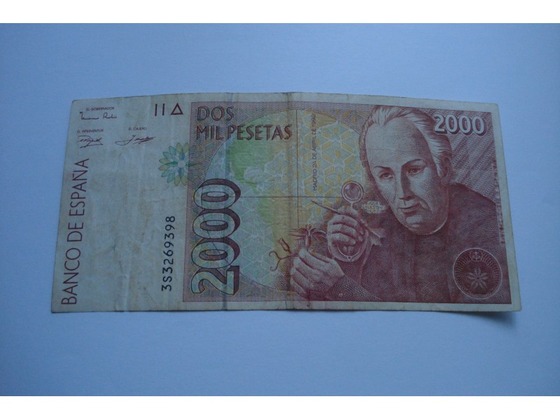 ŠPANIJA - 2000 PEZETA - 1992