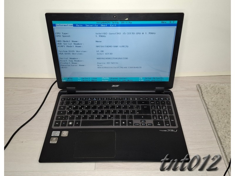== ACER M3-581= i5-3317U= NVidia 1Gb= 4Gb= 15,6 LED ==