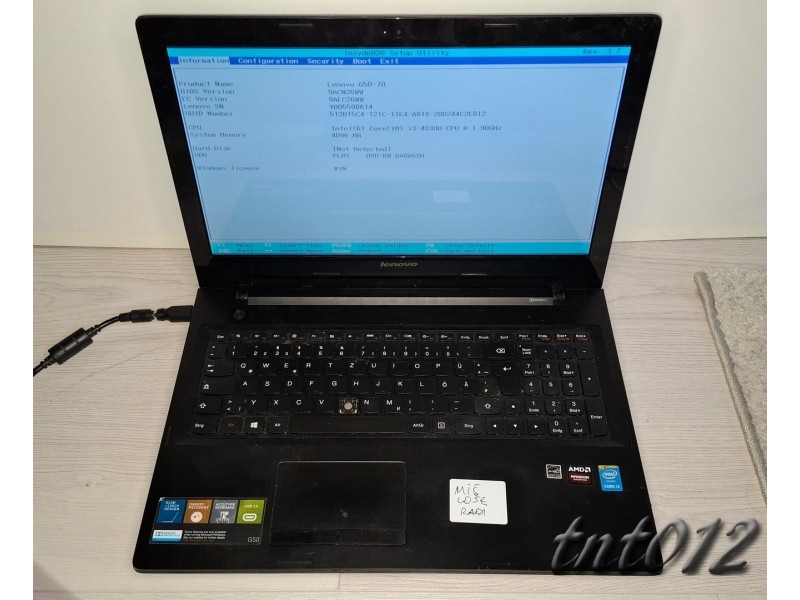 == LENOVO G50-70= i3-4030U= AMD 2Gb= 4Gb = 15,6 LED ==
