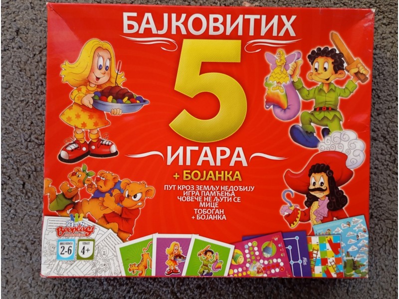 Bajkovitih 5 igara + bojanka