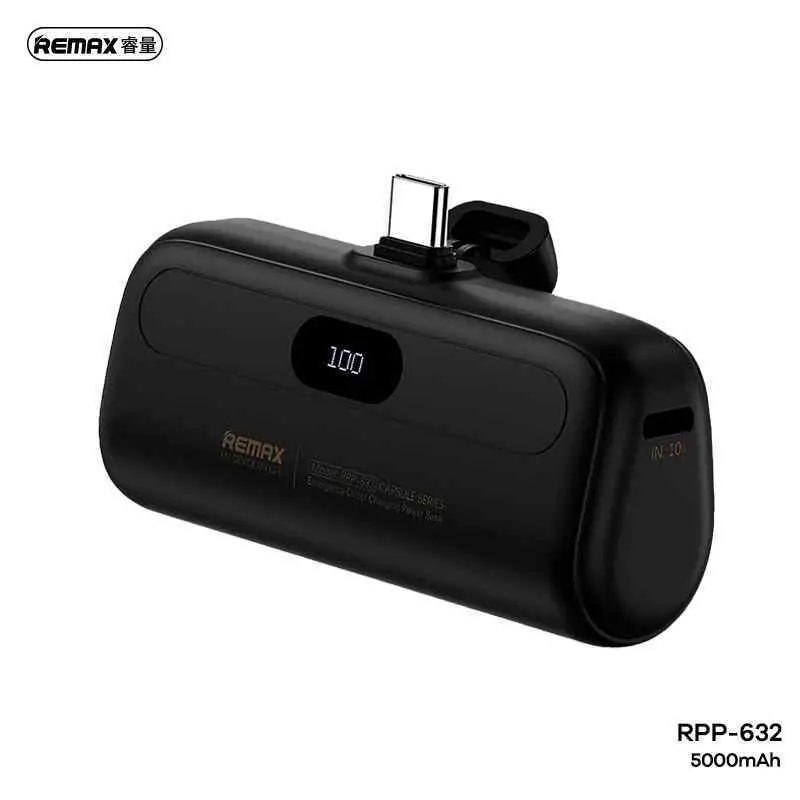 Power bank prenosiva baterija REMAX Capsule series RPP-632 2A Type C 5000mAh siva