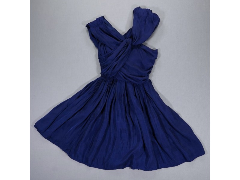 ALLSAINTS Darci plava dizajnerska haljina 34