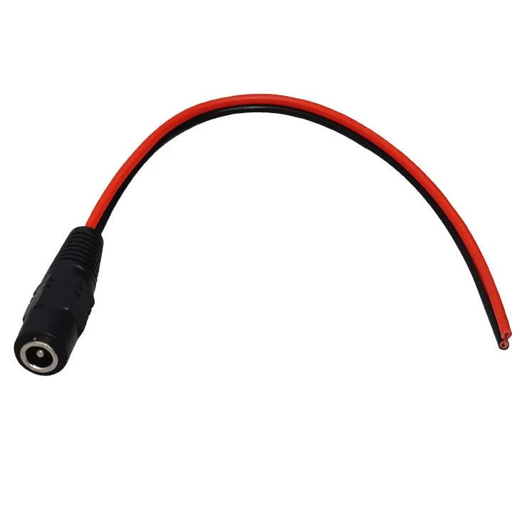 Utičnica za napajanje sa kabelom — 2.1 / 5.5 mm, Crna