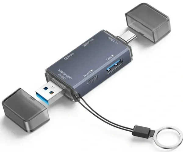 Kettz KT-CR61 čitač memorijskih kartica 6u1 USB-A 3.0 i USB-C 5 Gbps