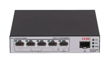 H3C S1600V2-6P-HPWR L2 PoE switch 4x GE PoE+, 1x GE, 1x SFP