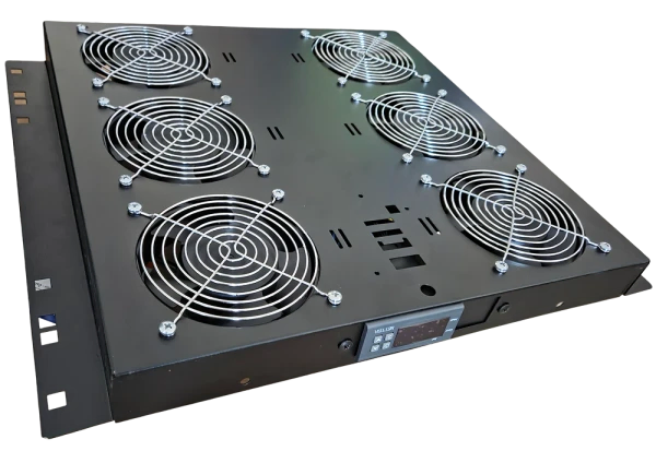 Mirsan ventilatorski panel za rek orman sa 6 ventilatora i digitalnim kontrolerom crni MR.FAN6DT.01