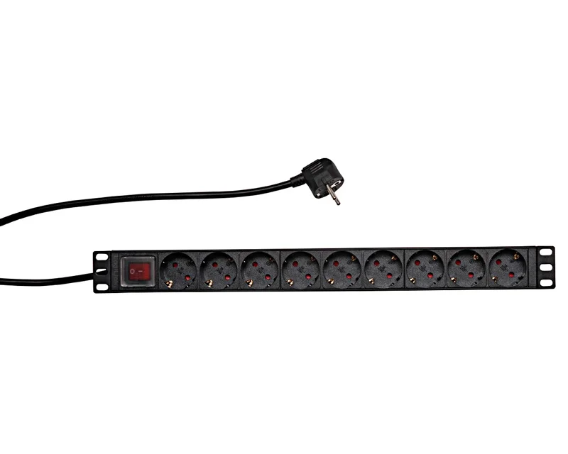MAXPRO LINE rack napojna letva 19" 1U 9 šuko utičnica 16A