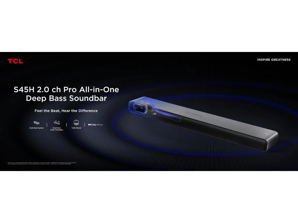TCL S45HE soundbar Dolby Atmos DTS Virtual:X 100W sivi