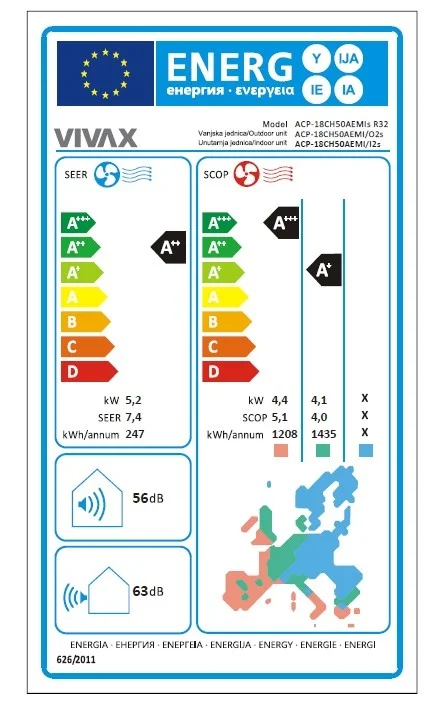 Vivax COOL inverter klima uređaj 18000 BTU R32 ACP-18CH50AEMIs