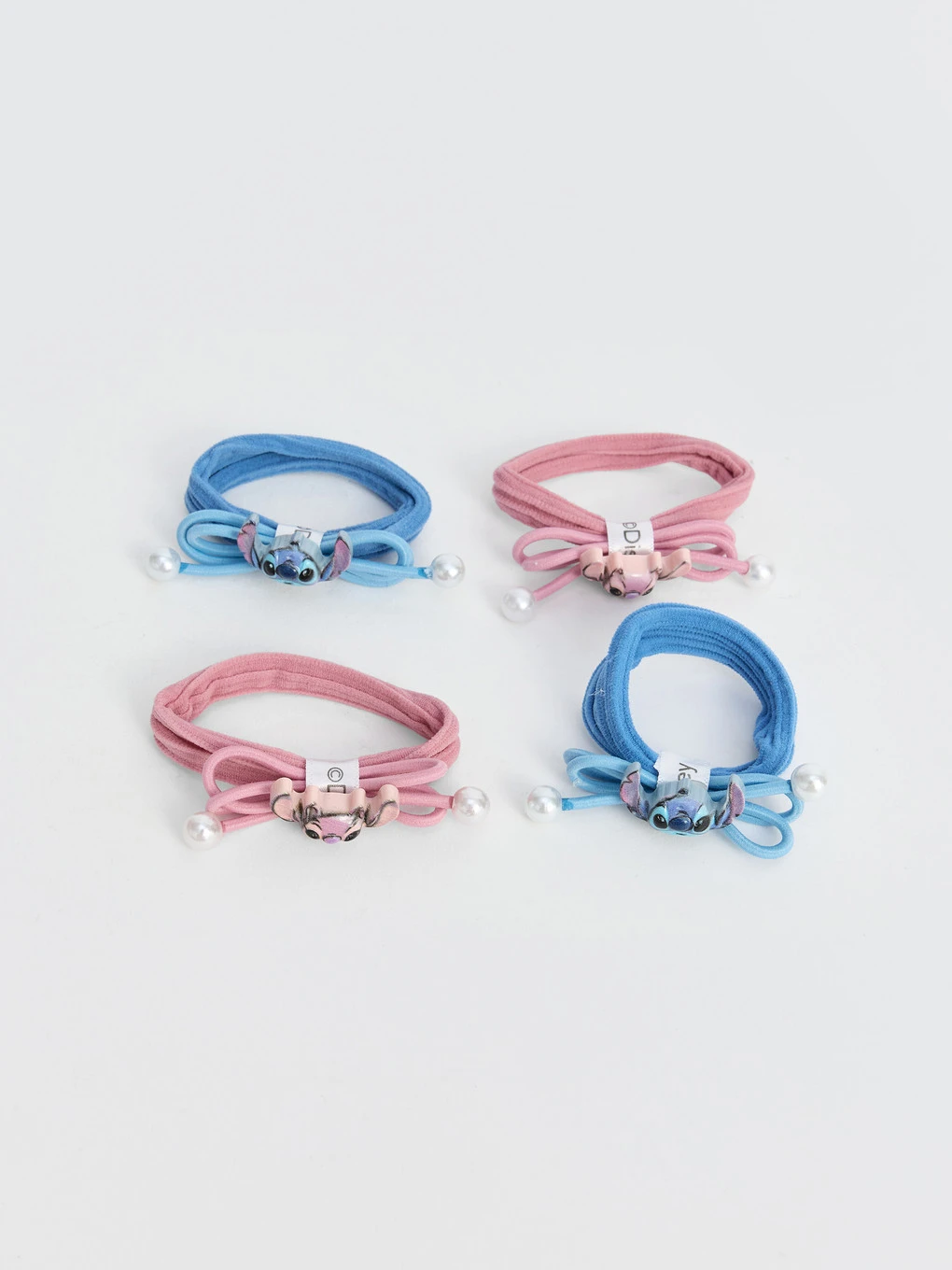LCW JOY Lilo And Stitch Štampani Set Elastičnih Gumica Za Kosu 4 Komada