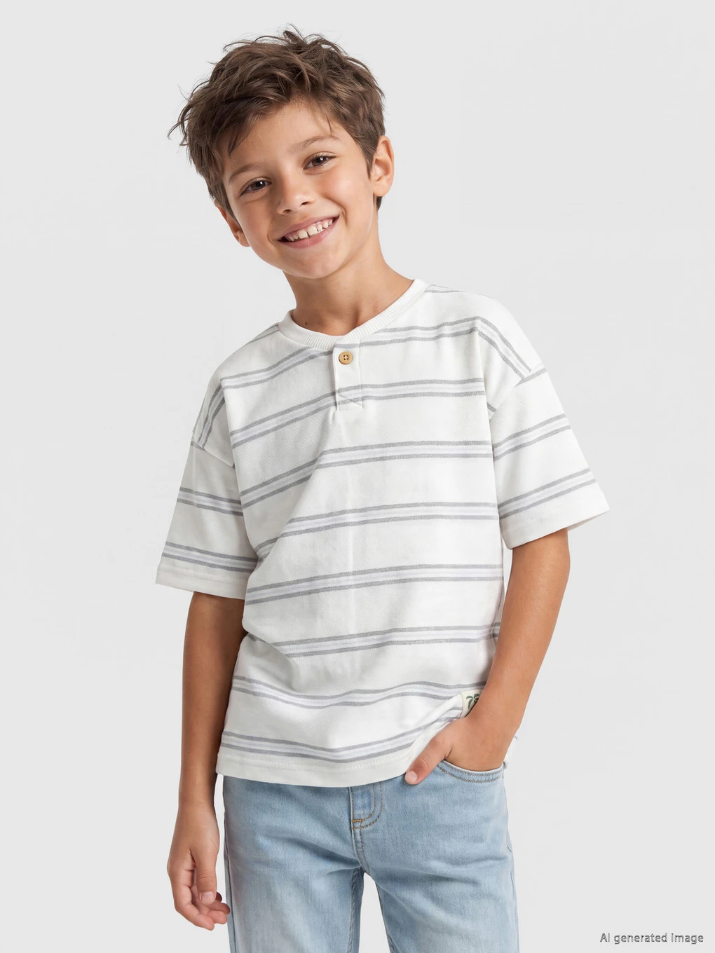 LCW Kids Dečija Majica Sa Kragnom Na Kopčanje