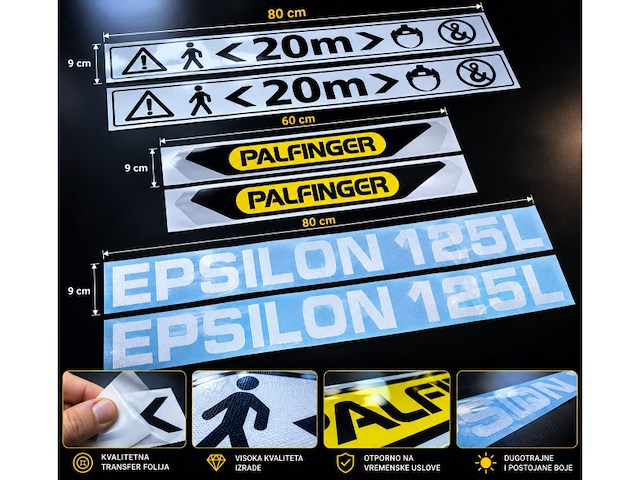 PALFINGER EPSILON 125L Nalepnice za Dizalicu- 2882