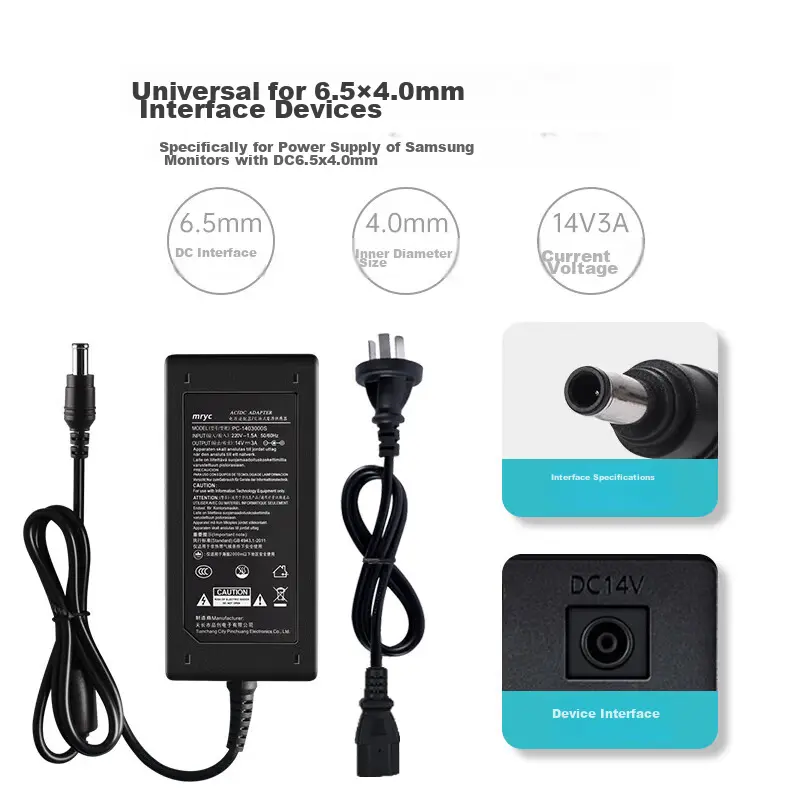 Mryc Adapter za napajanje monitora Samsung, 14V, 3A