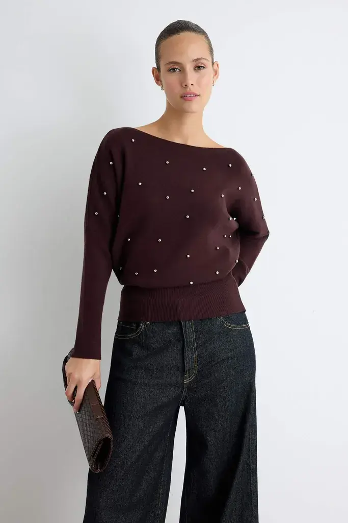 Trendyol ženski duks Twoaw27Kz00156, smeđa