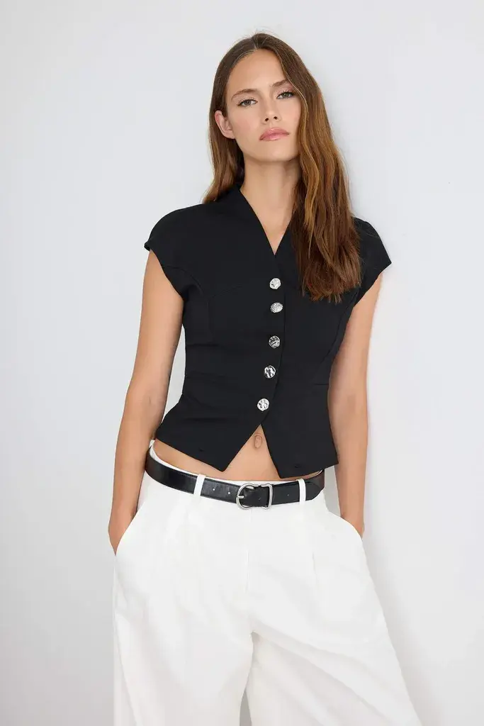 Trendyol ženske pantalone Curve Navy Blue High Waist Tube Leg Belt Detailed Woven Plus Size, plava