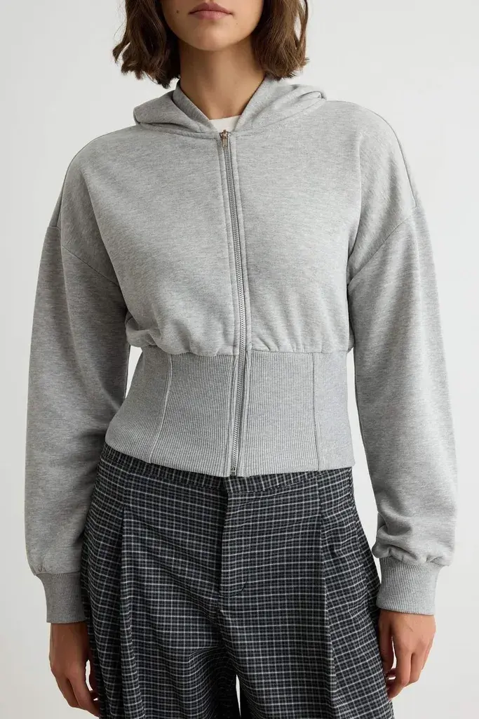 Trendyol ženski duks Twoaw27Sw00048, siva melange