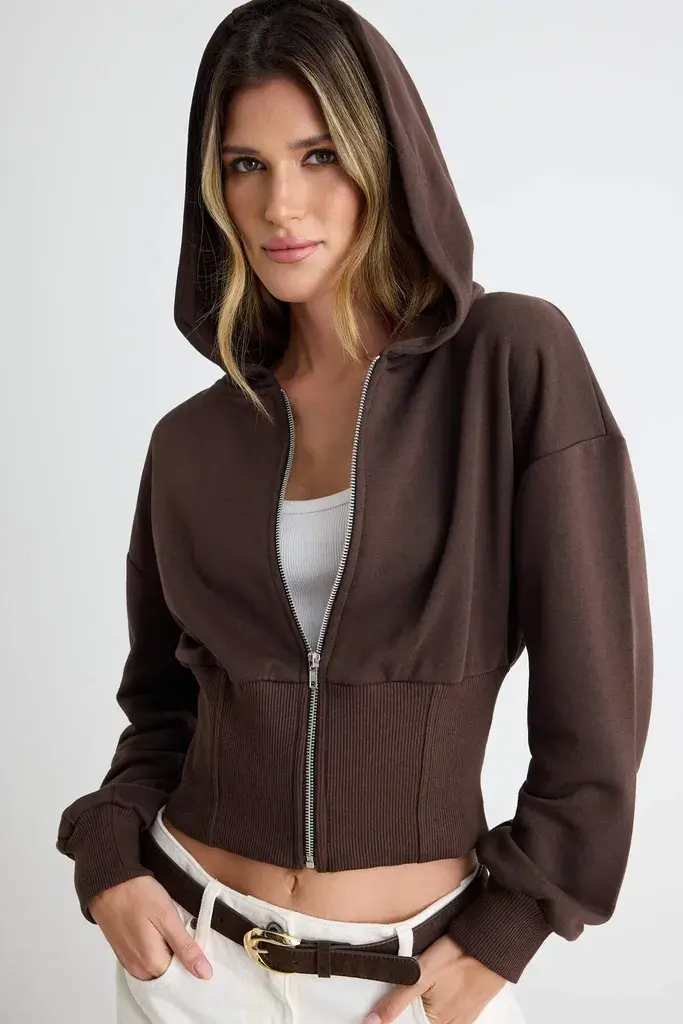 Trendyol ženski duks Twoaw27Sw00048, tamno braon