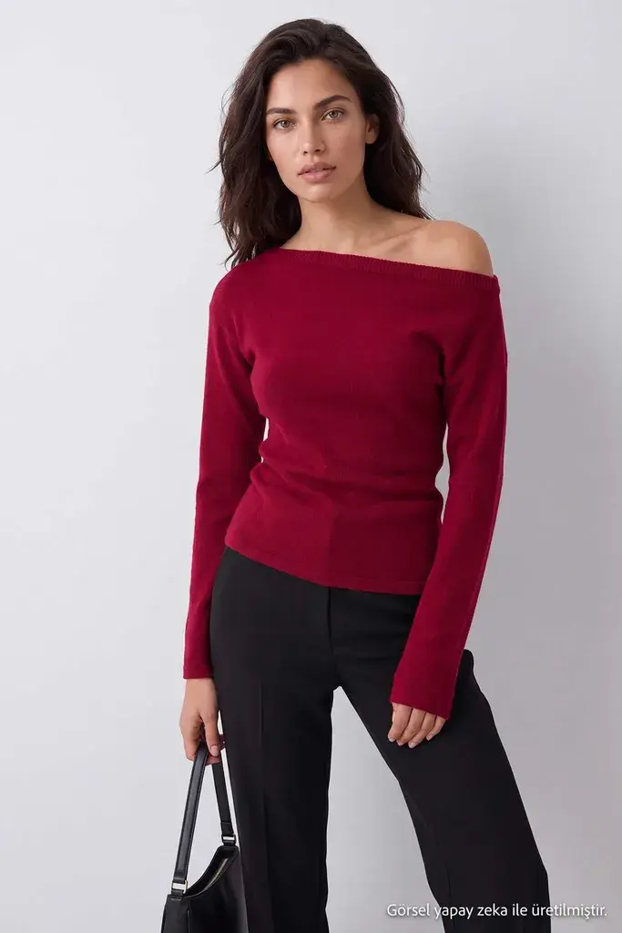 Trendyol Milla ženski duks Twoaw27Kz00116, burgundac