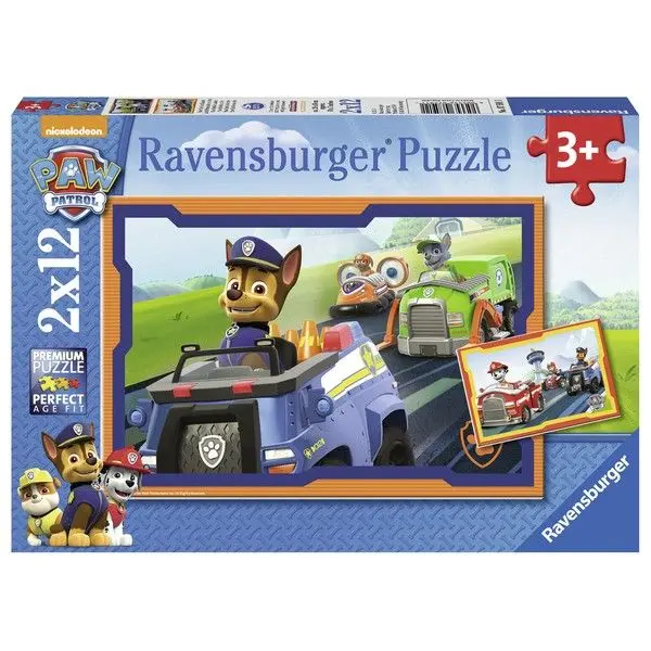 Ravensburger Slagalica Paw patrol trke, 2x12 delova