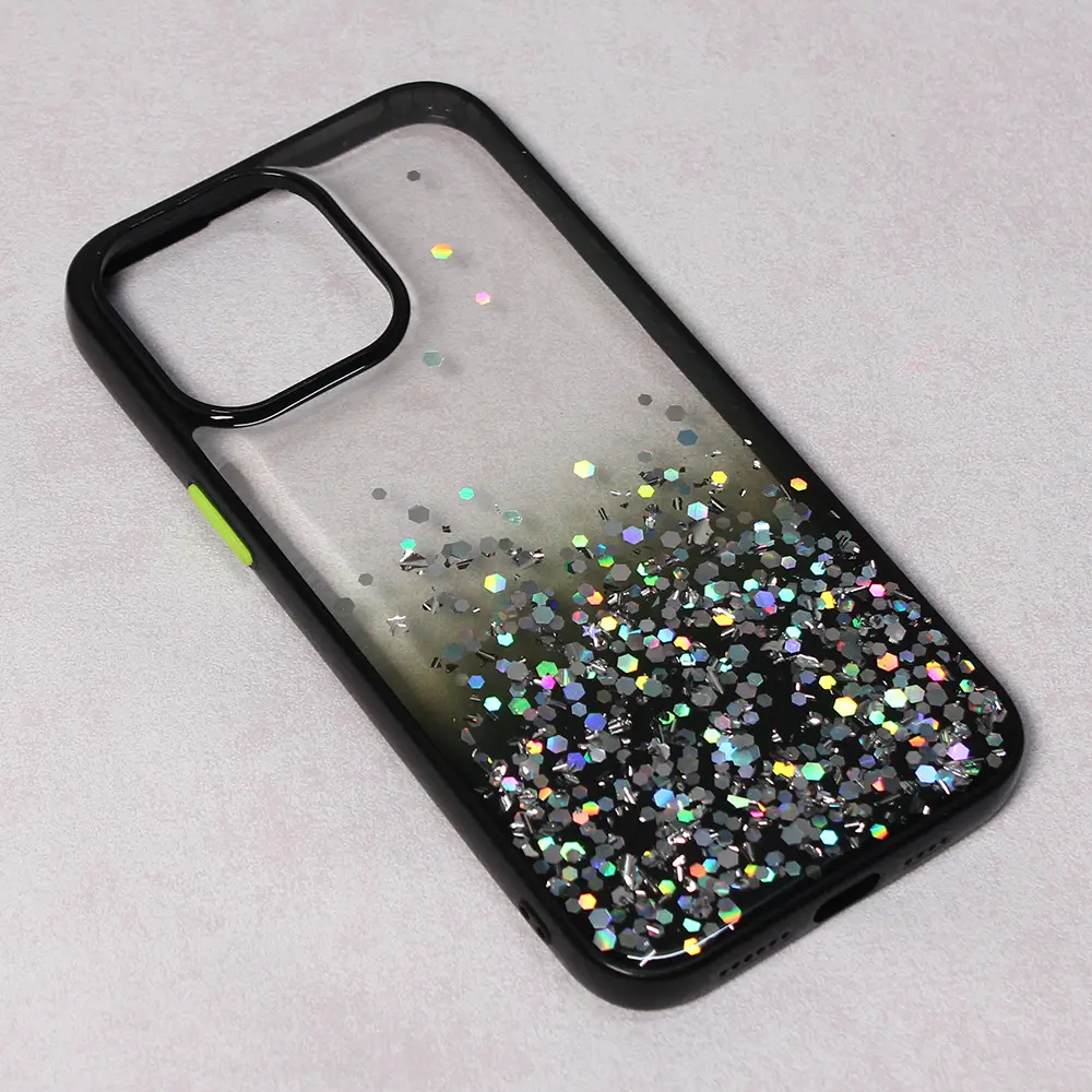 TELEMPIRE Maska za iPhone 14 Pro Max 6.7 Frame Glitter crna