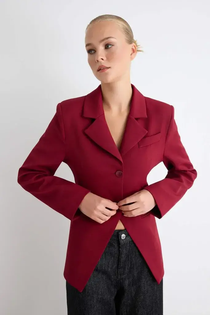 Trendyol Milla ženska jakna model Twoaw27Bc00018, burgundac