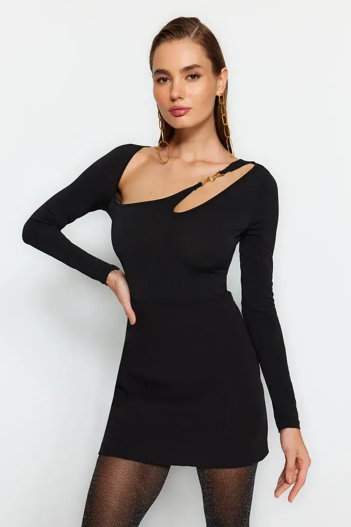 Trendyol Milla ženski top TPRAW24BD00032, crna-crna