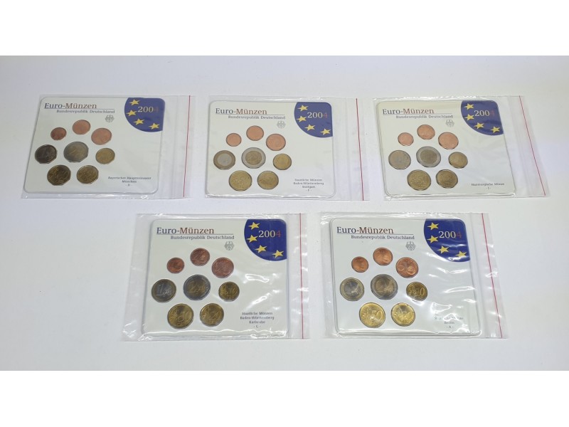 5 kompleta Euro kovanica Munchen 2004