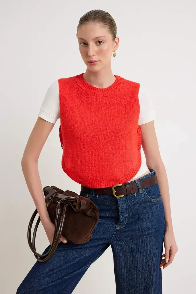 Trendyol ženski duks Twoaw25Sv00013, crvena