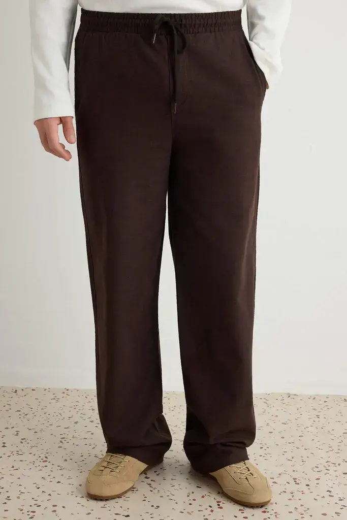 Trendyol muške pantalone Tmnaw27Pl00008, smeđa