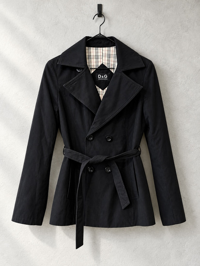 D&G Black Belted Trench Coat