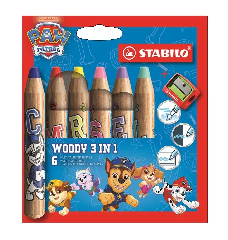 STABILO PAW Woody 3 u 1 bojice – Patrol Edition set 1/6