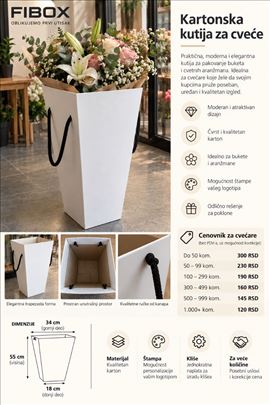 Kartonske kutije za cveće – Flower Box
