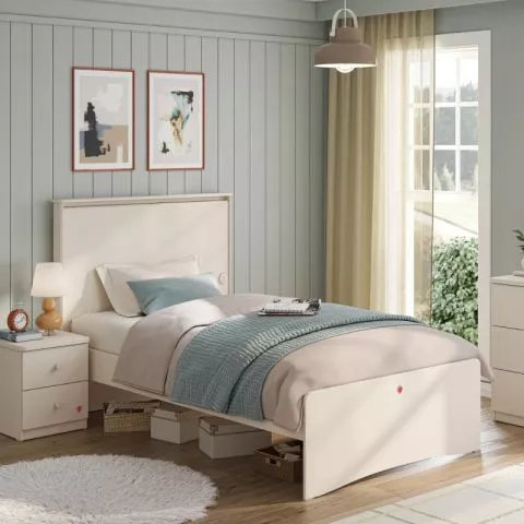 VARIA CREAM FLAT KREVET (100X200 CM)