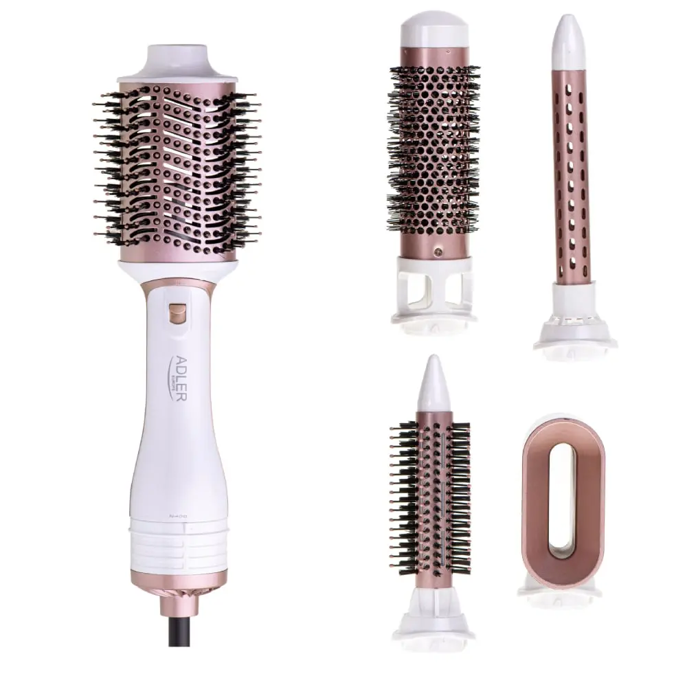 ADLER Stajler za kosu, set 5 u 1, AD2027, Belo-roze