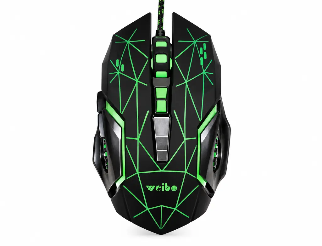 Weibo Gejmerski miš S200 RGB, Crni