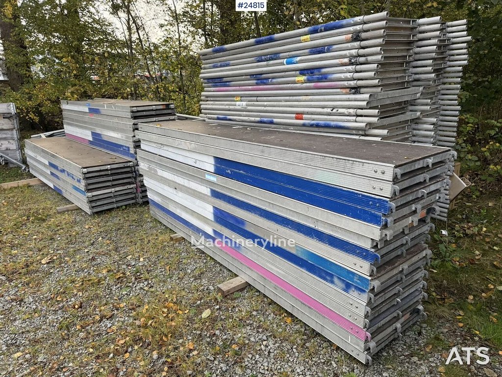 Plettac Assco Scaffolding with 88 frames, bracing, 25 guardrails skele