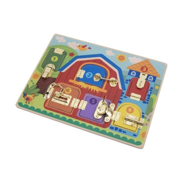 Tooky Toy drvena tabla Farma sa bravicama