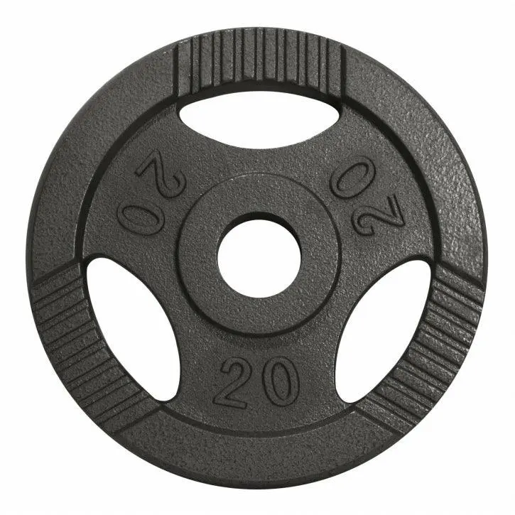 Gorilla Sports Teg sa rukohvatom 20 kg, Crni