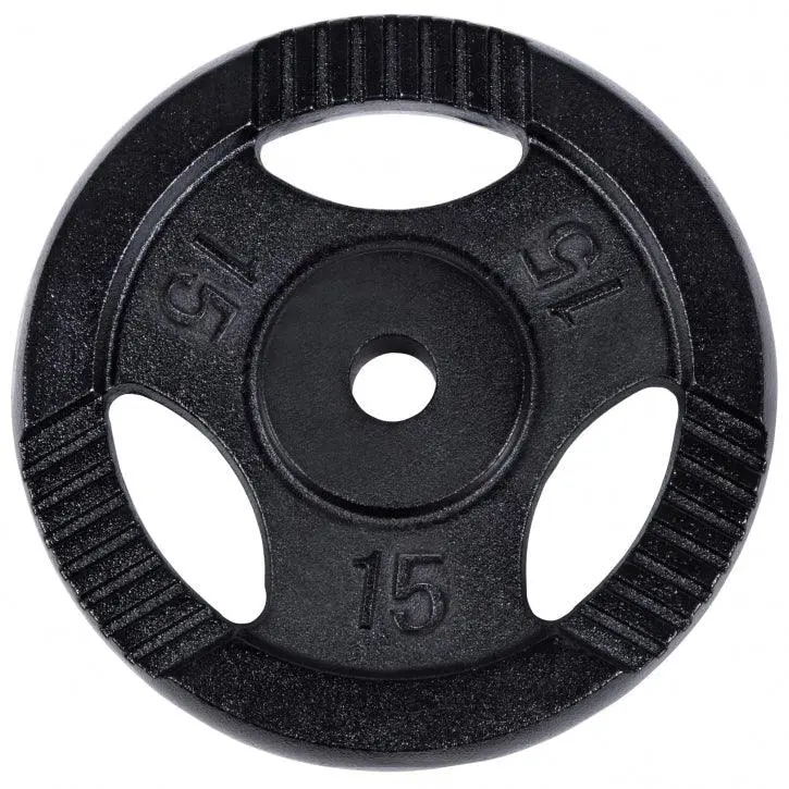Gorilla Sports Teg sa rukohvatom 15 kg, Crni