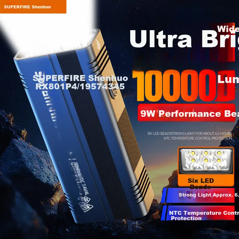 Supfire Baterijska lampa RX80, 10000lm, 8000mAh